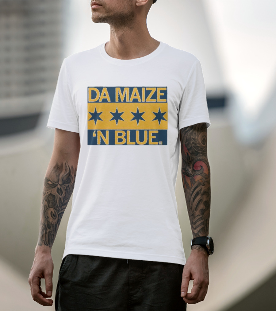 Da Maize N Blue Four Stars T-Shirt