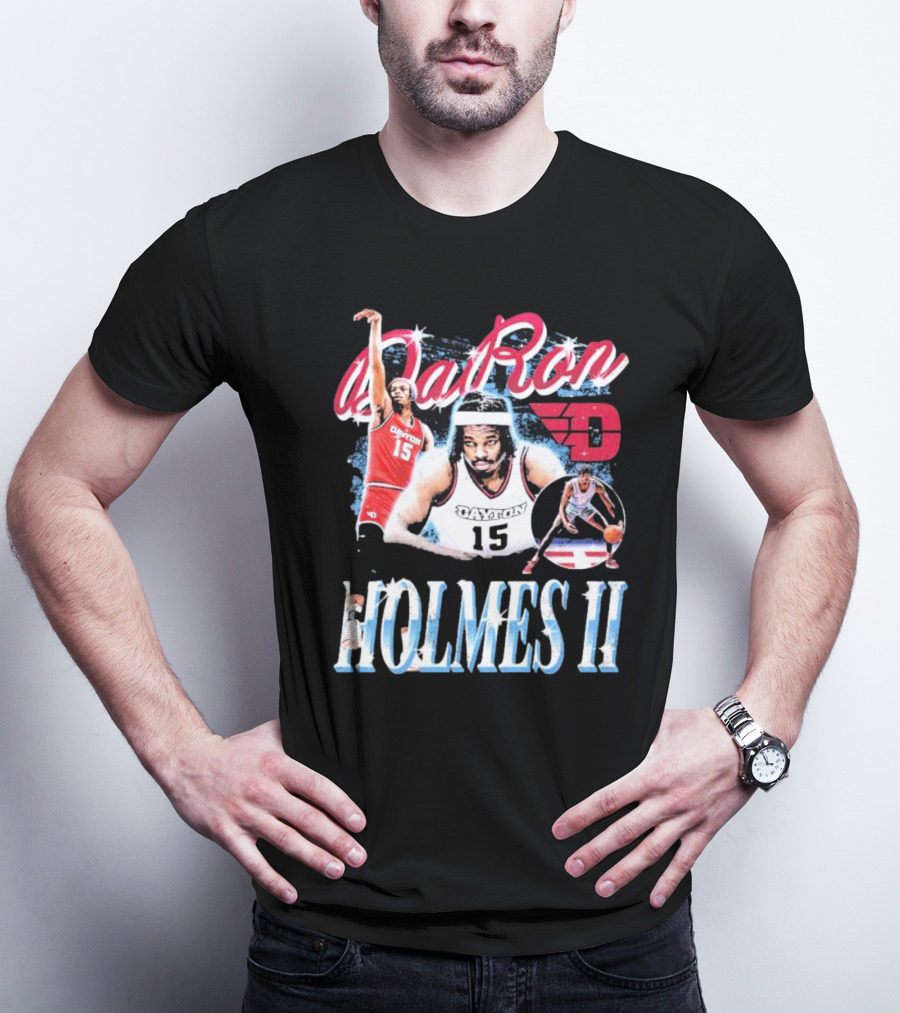 DaRon Holmes II Dayton Flyers Basketball Collage T-Shirt