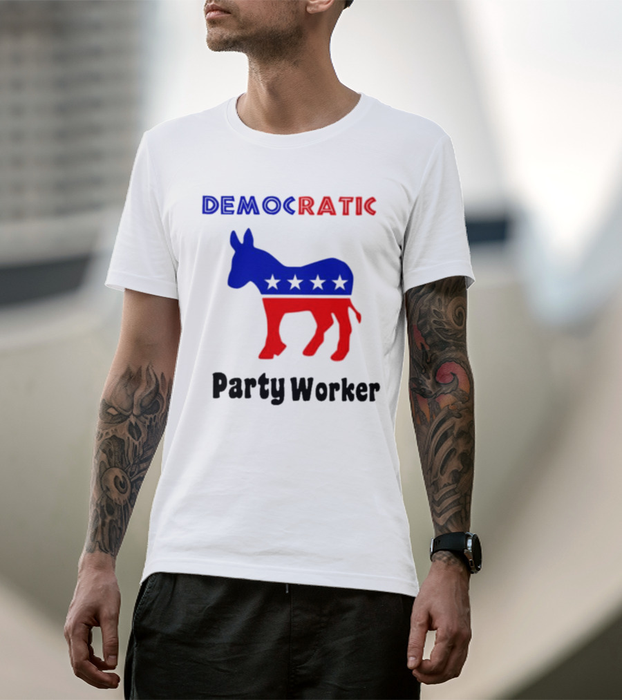 Democratic Party Worker Donkey Emblem T-Shirt