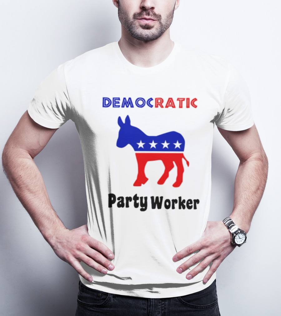 Democratic Party Worker Donkey Emblem T-Shirt