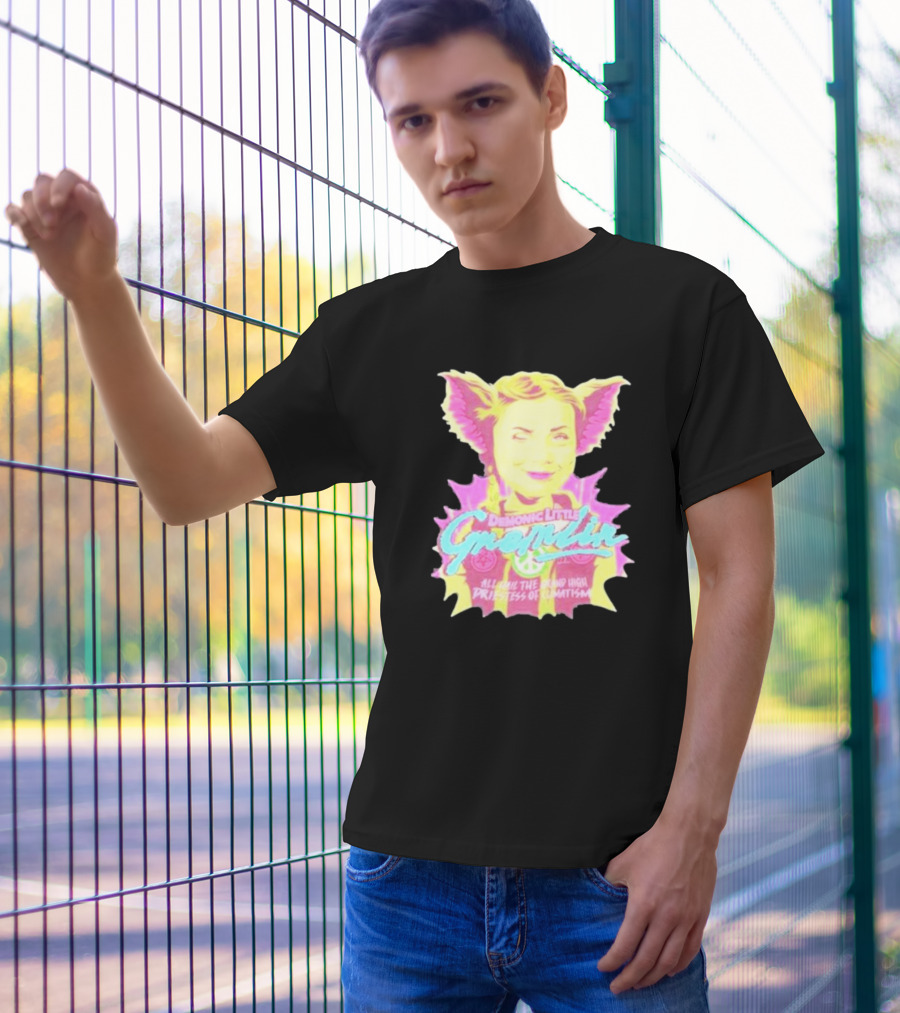 Demonic Little Gremlin All Hail The Grand High Priestess Of Climatism T-Shirt