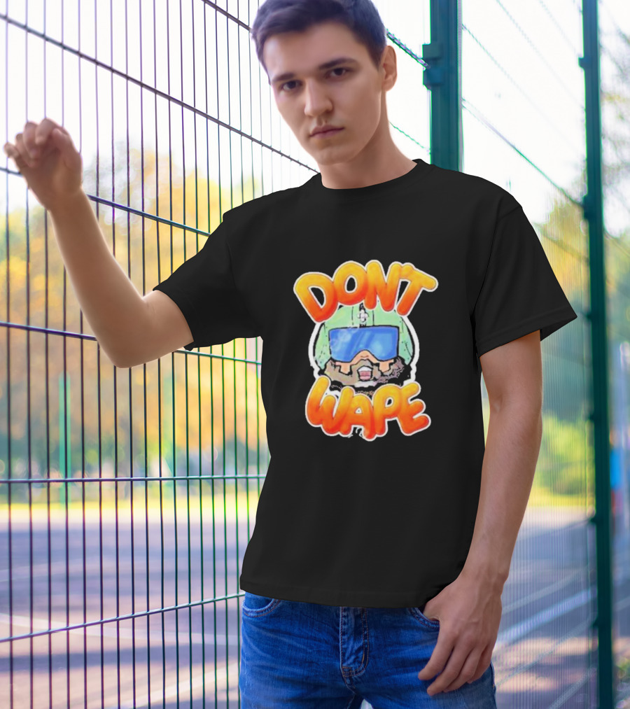 Dick Masterson Don't Wape Bearded Guy In Helmet With Goggles T-Shirt