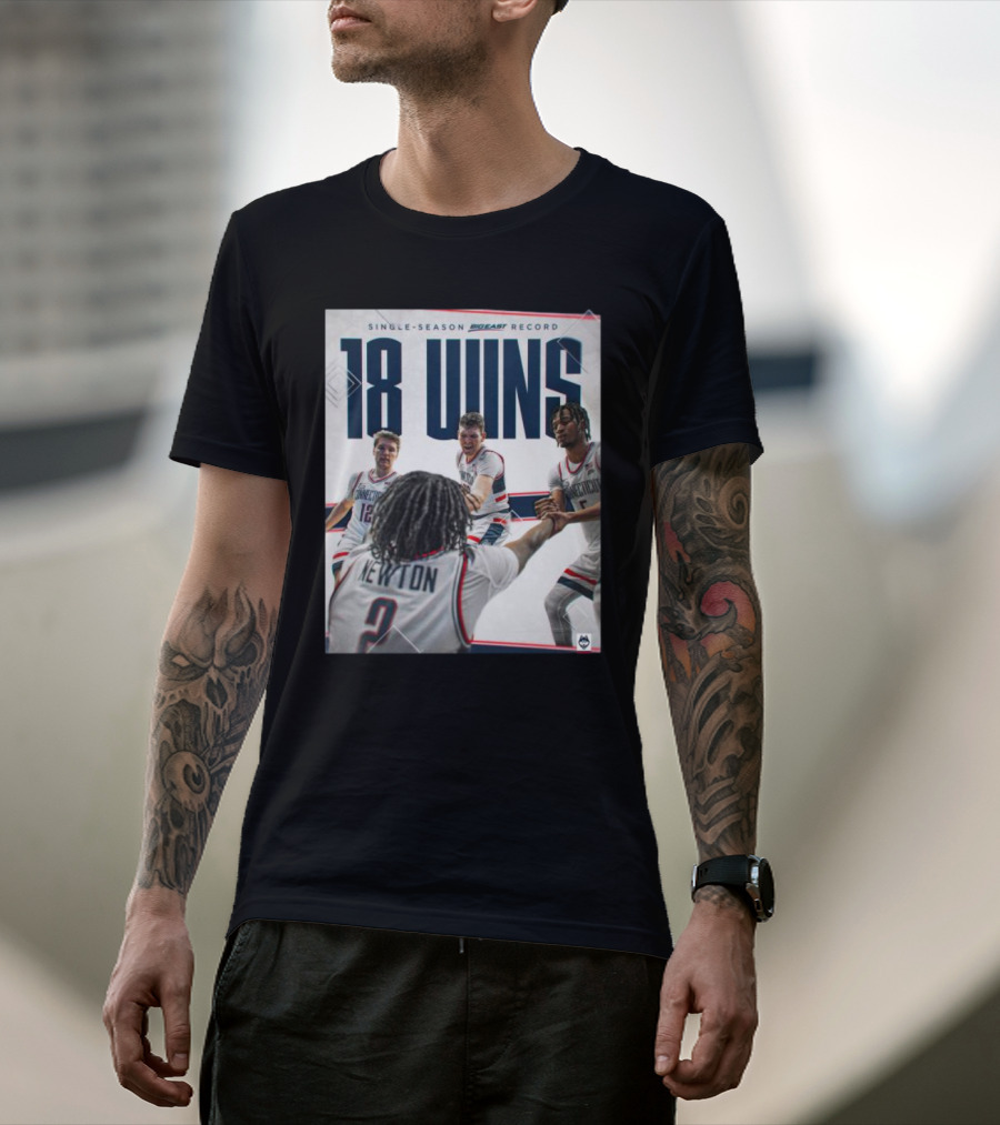Single Season Bigeast Record 18 Wins UConn Basketball Team T-Shirt