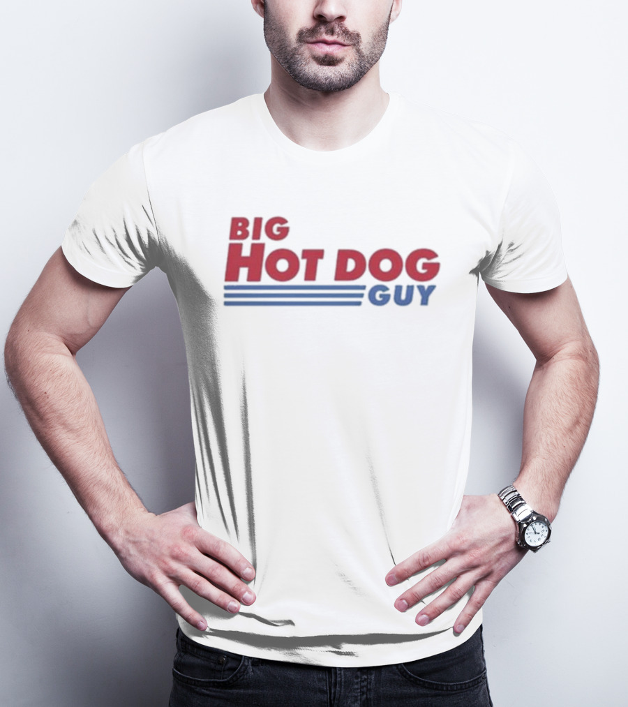 Big Hot Dog Guy Stripes T-Shirt