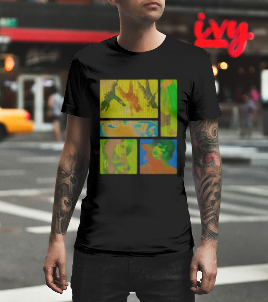 Billie Eilish Birds Of A Feather Collage Thermal Multicolor Portraits T-Shirt