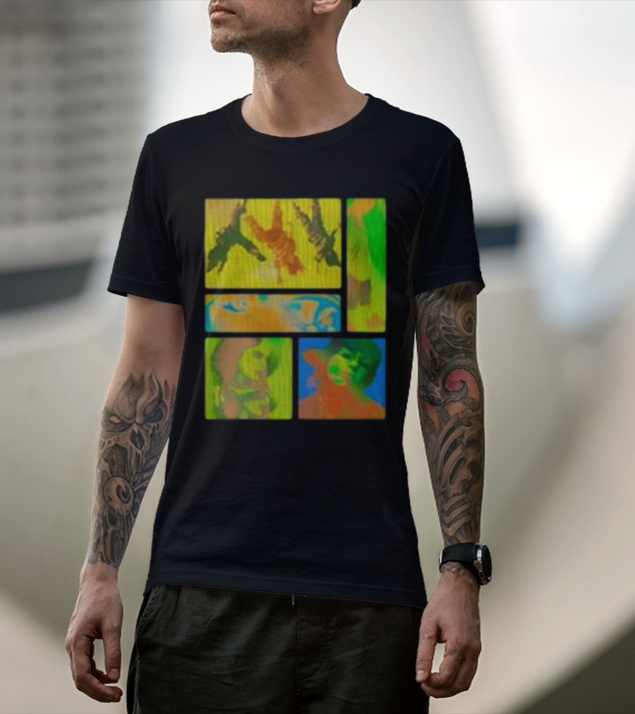 Billie Eilish Birds Of A Feather Collage Thermal Multicolor Portraits T-Shirt
