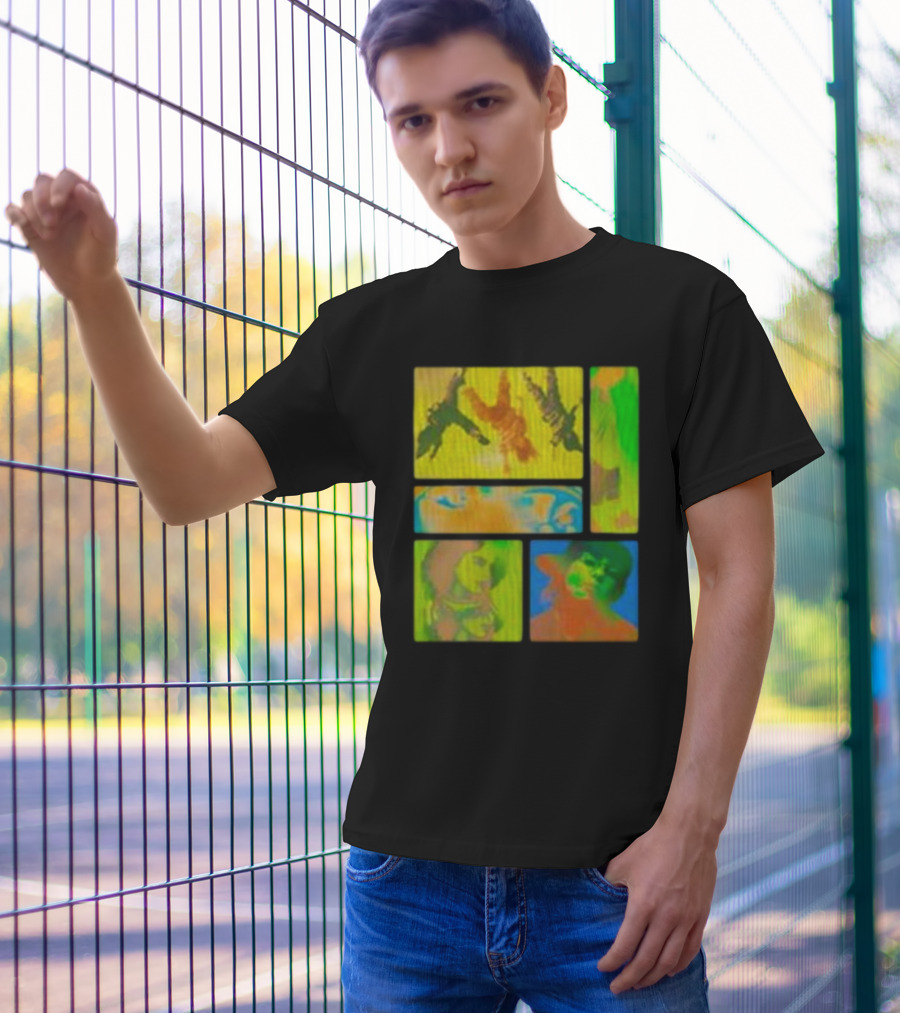 Billie Eilish Birds Of A Feather Collage Thermal Multicolor Portraits T-Shirt