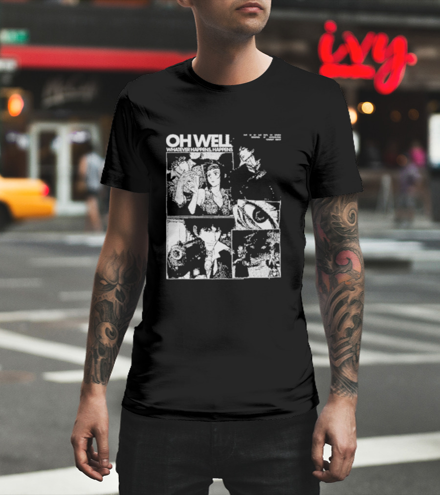 Cowboy Bebop Oh Well Whatever Happens Happens Manga Panels Day 28 Of 365 Days T-Shirt