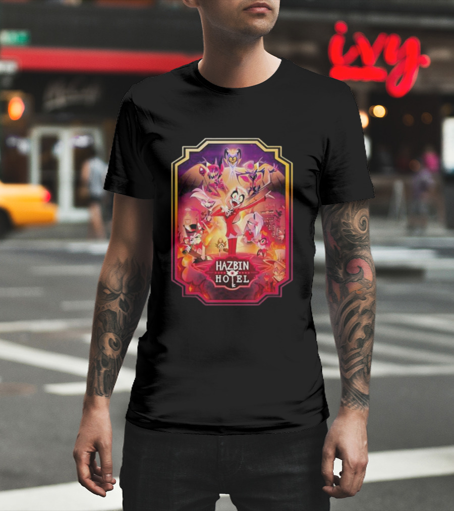 Hazbin Hotel Vibrant Character Montage T-Shirt