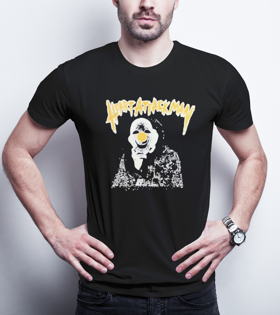 Heart Attack Man Clown Mask Grunge T-Shirt