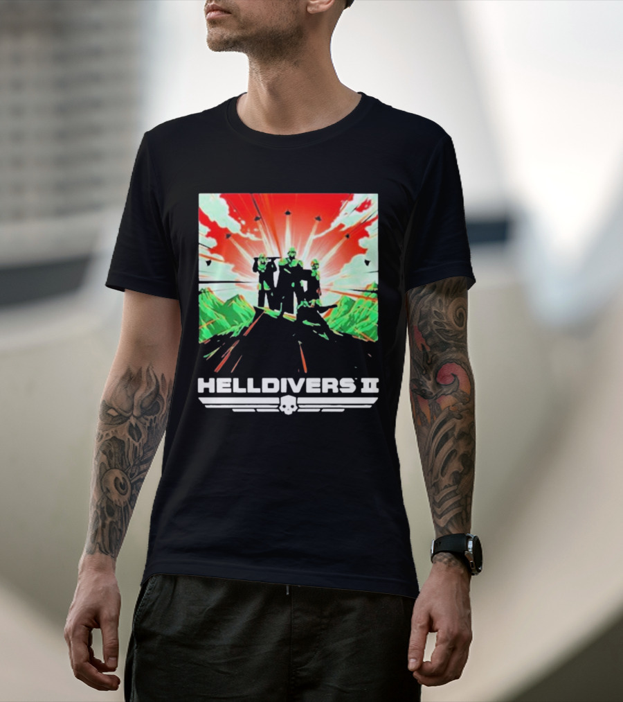 HELLDIVERS II Colorful Video Game Artwork T-Shirt