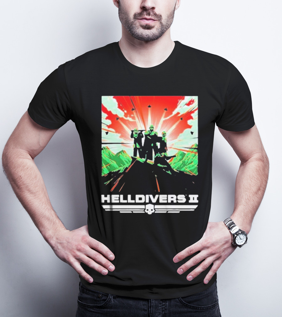 HELLDIVERS II Colorful Video Game Artwork T-Shirt
