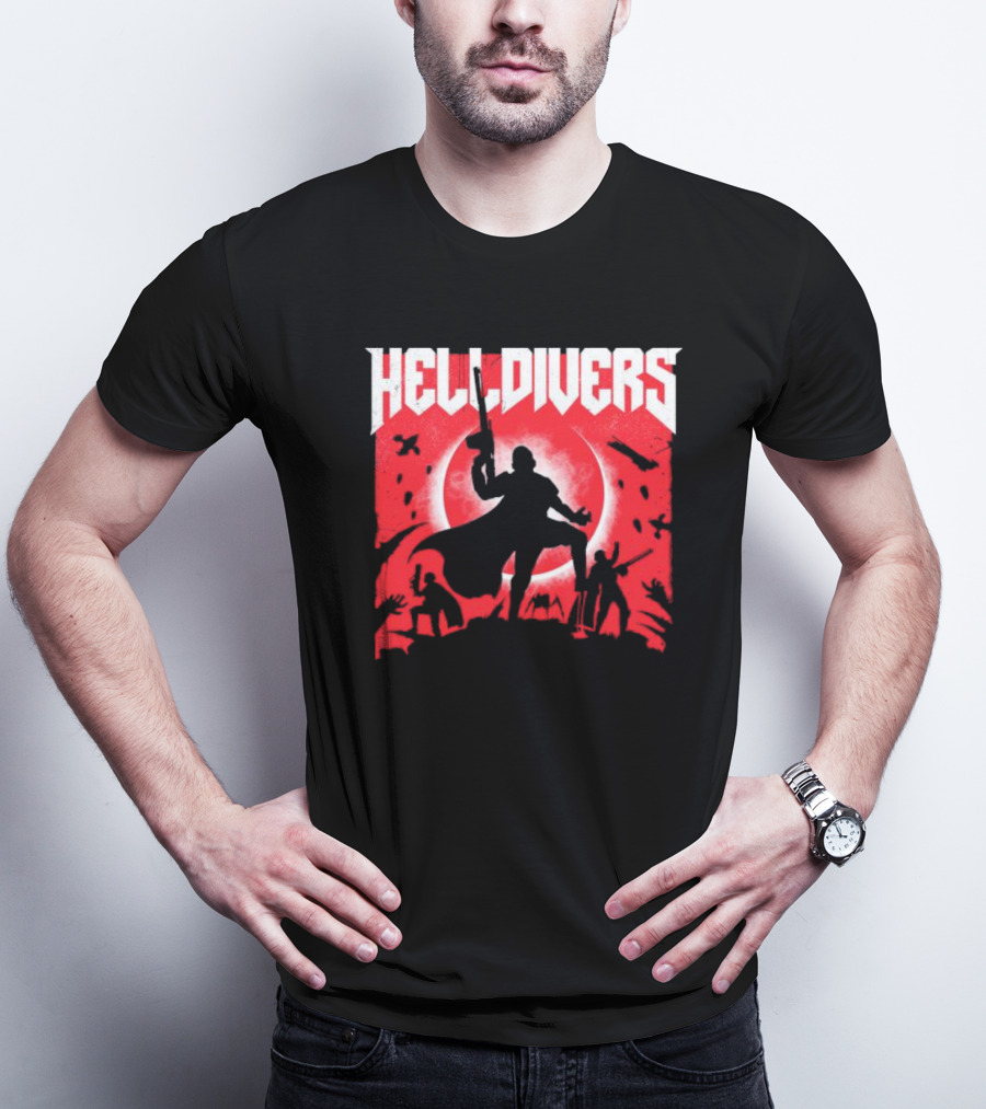 Helldivers Red Moon Battle T-Shirt