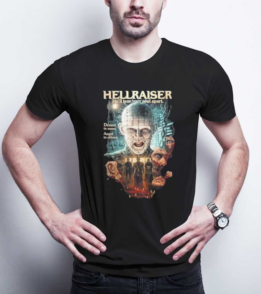 Hellraiser He'll Tear Your Soul Apart Demon To Some Angel To Others T-Shirt