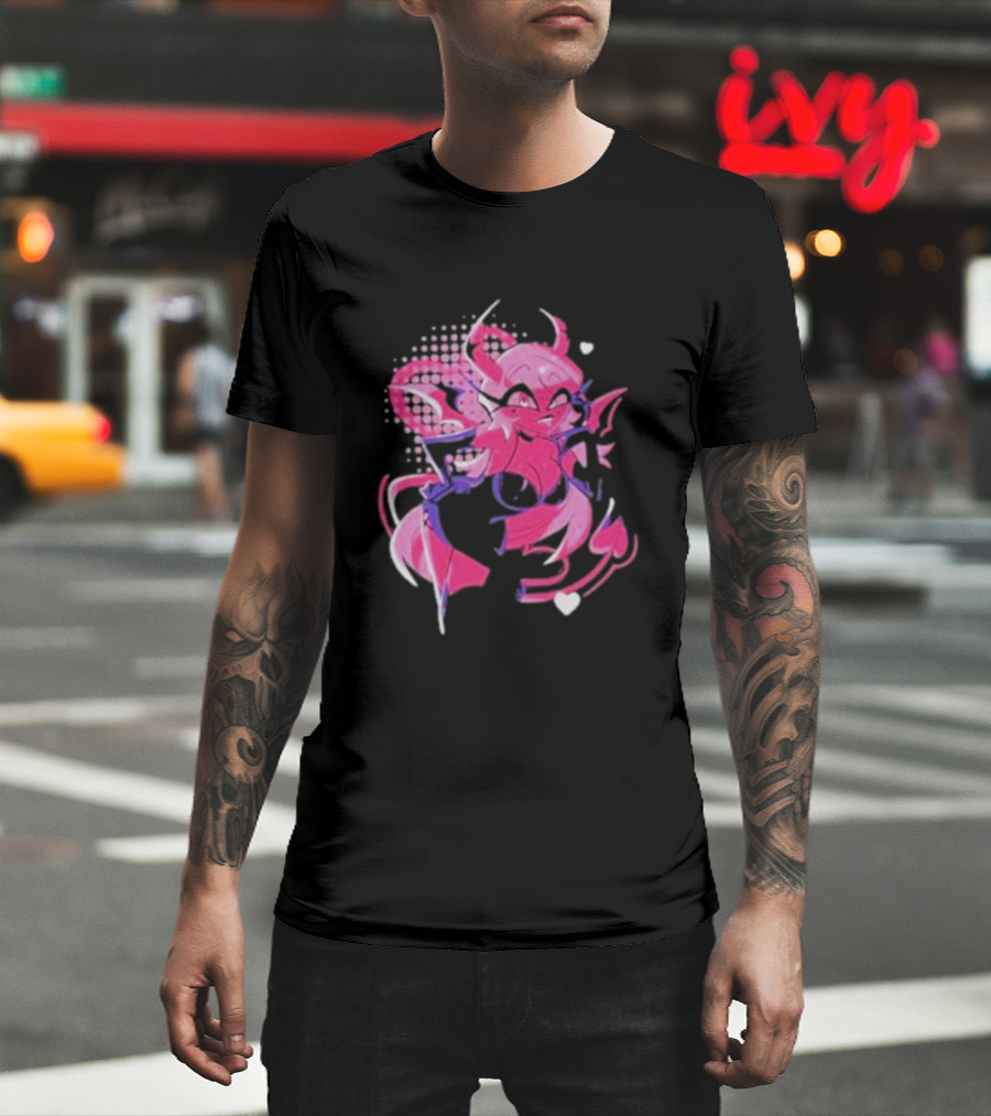 Helluva Boss Verosika Mayday Pink Demon Character T-Shirt