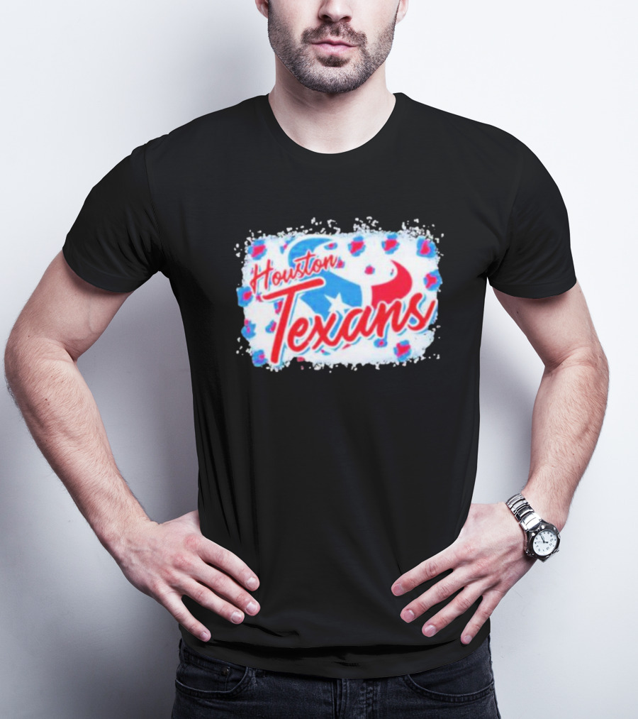 Houston Texans NFL Football Team Leopard T-Shirt