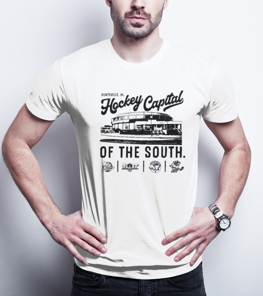 Huntsville AL Hockey Capital Of The South Stadium Image And Team T-Shirt