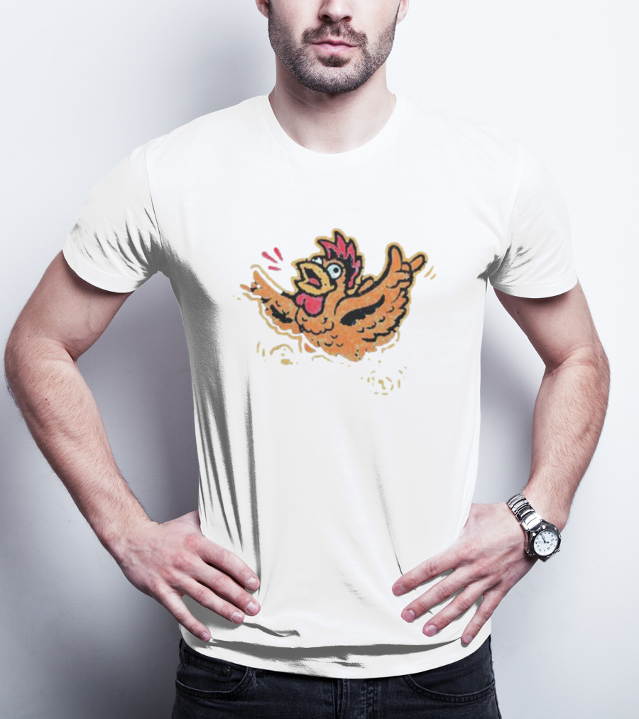 Hype-hens Primary Illustrated Cartoon Chicken T-Shirt