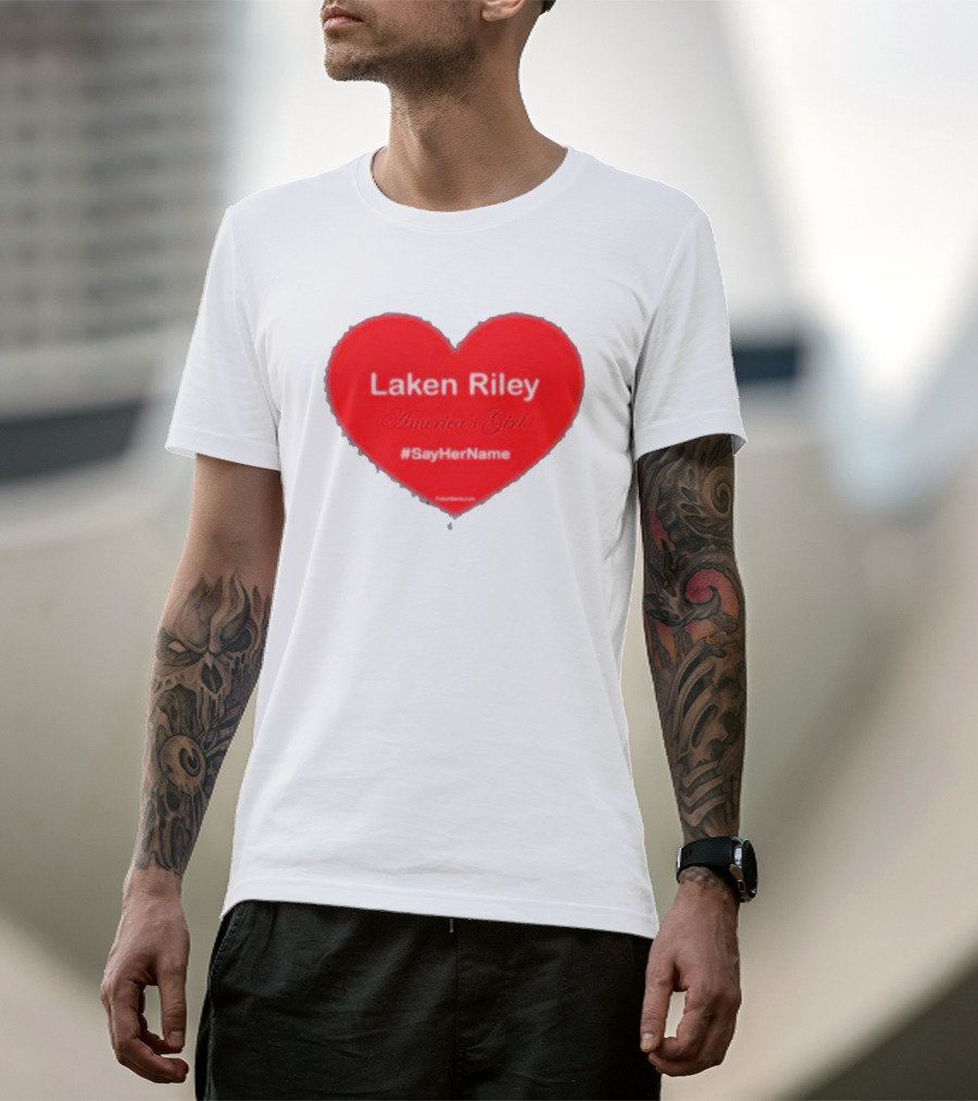 Laken Riley America's Girl #SayHerName Heart T-Shirt