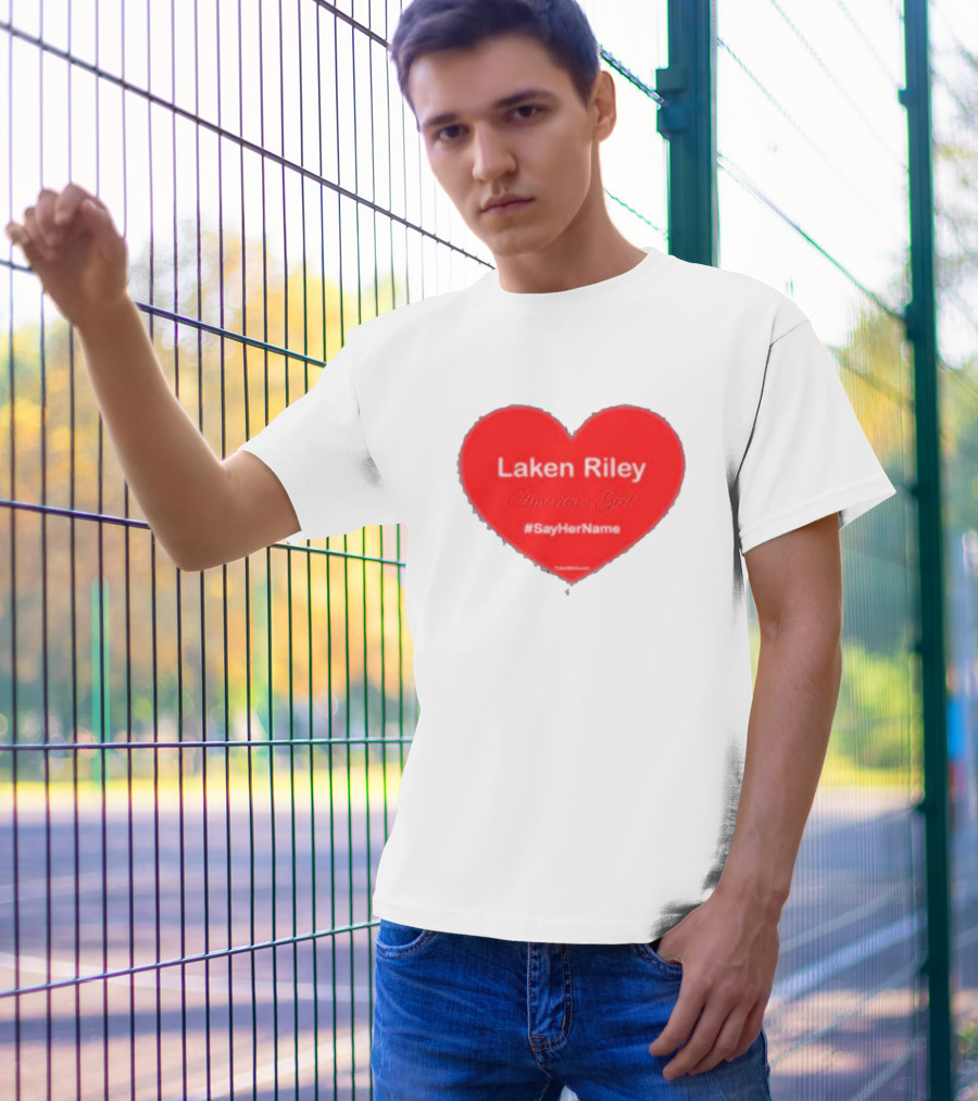 Laken Riley America's Girl #SayHerName Heart T-Shirt