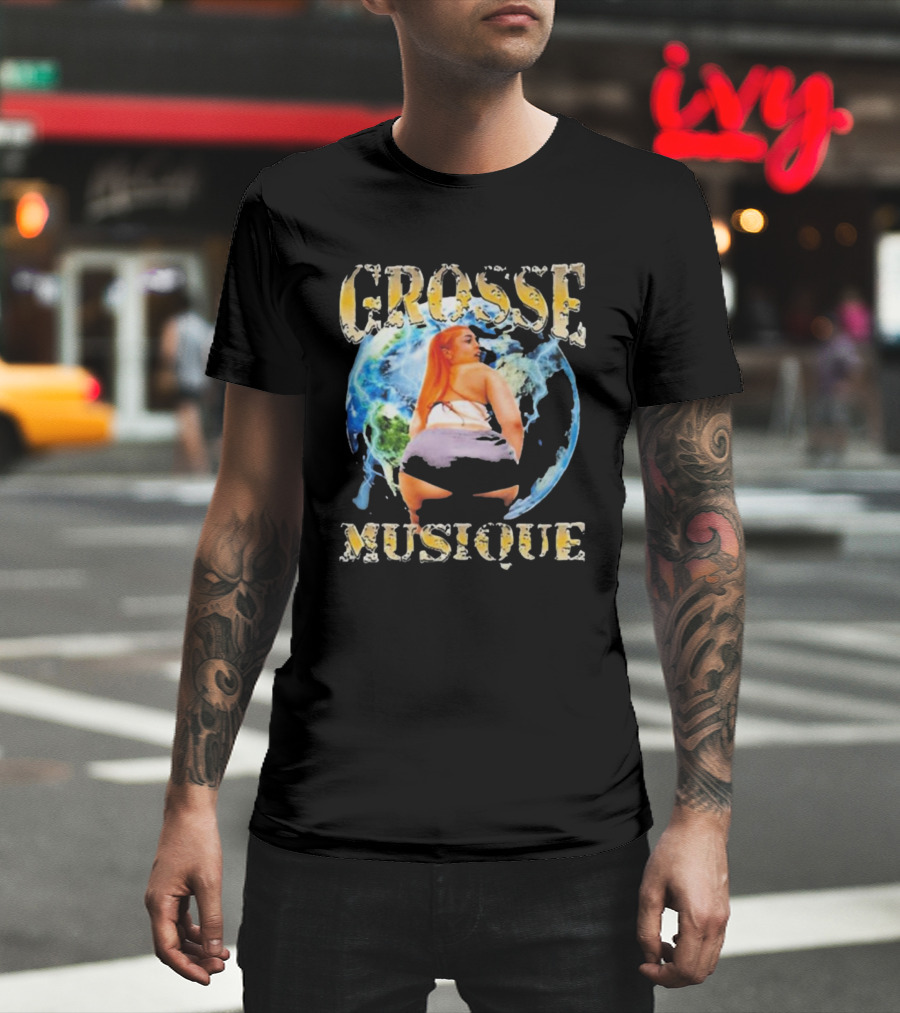 Grosse Musique Earth Background Rare Bootleg T-Shirt