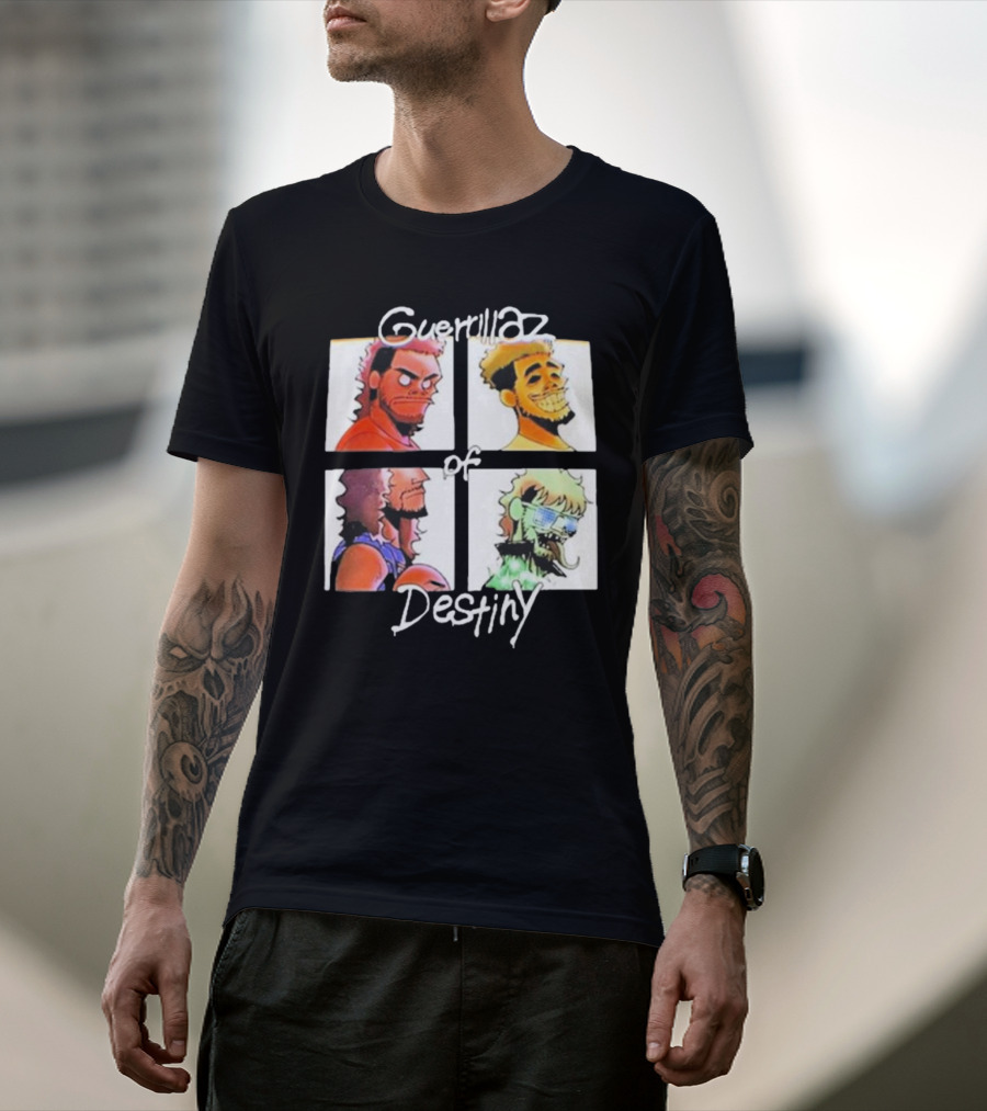 Guerrillaz Of Destiny Cartoon Quartet Pop Culture Faces T-Shirt