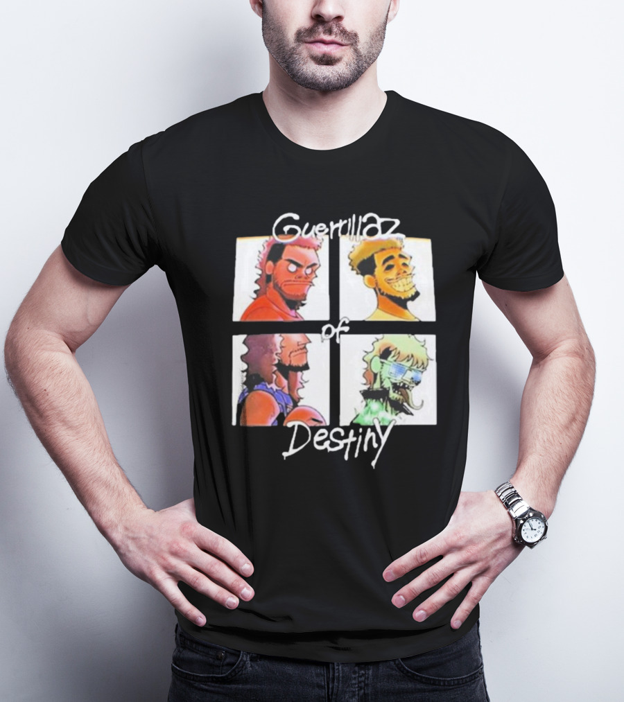 Guerrillaz Of Destiny Cartoon Quartet Pop Culture Faces T-Shirt