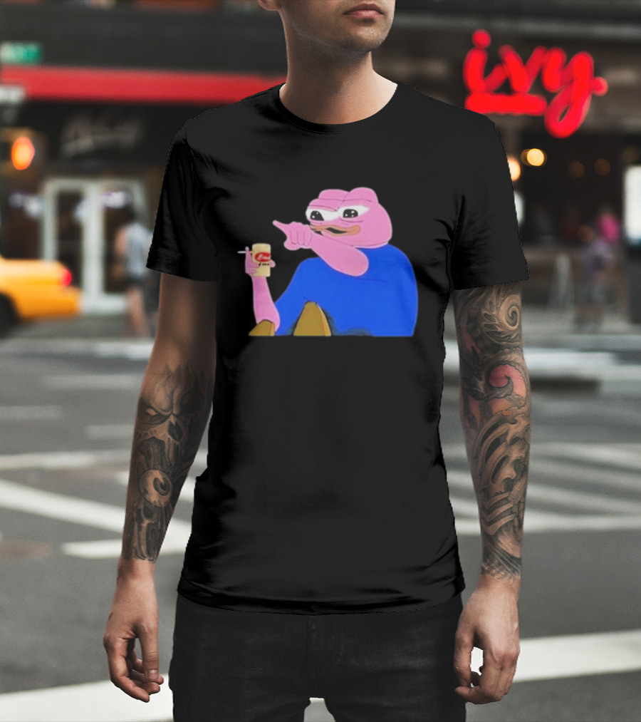 Haider $Pork Based Beer Cheetos And Pepe Style Image T-Shirt