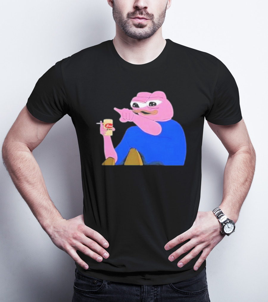 Haider $Pork Based Beer Cheetos And Pepe Style Image T-Shirt