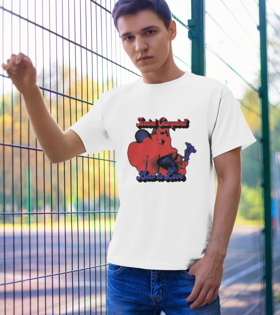 Isobel Campbell Bow To Love Retro Red And Blue T-Shirt