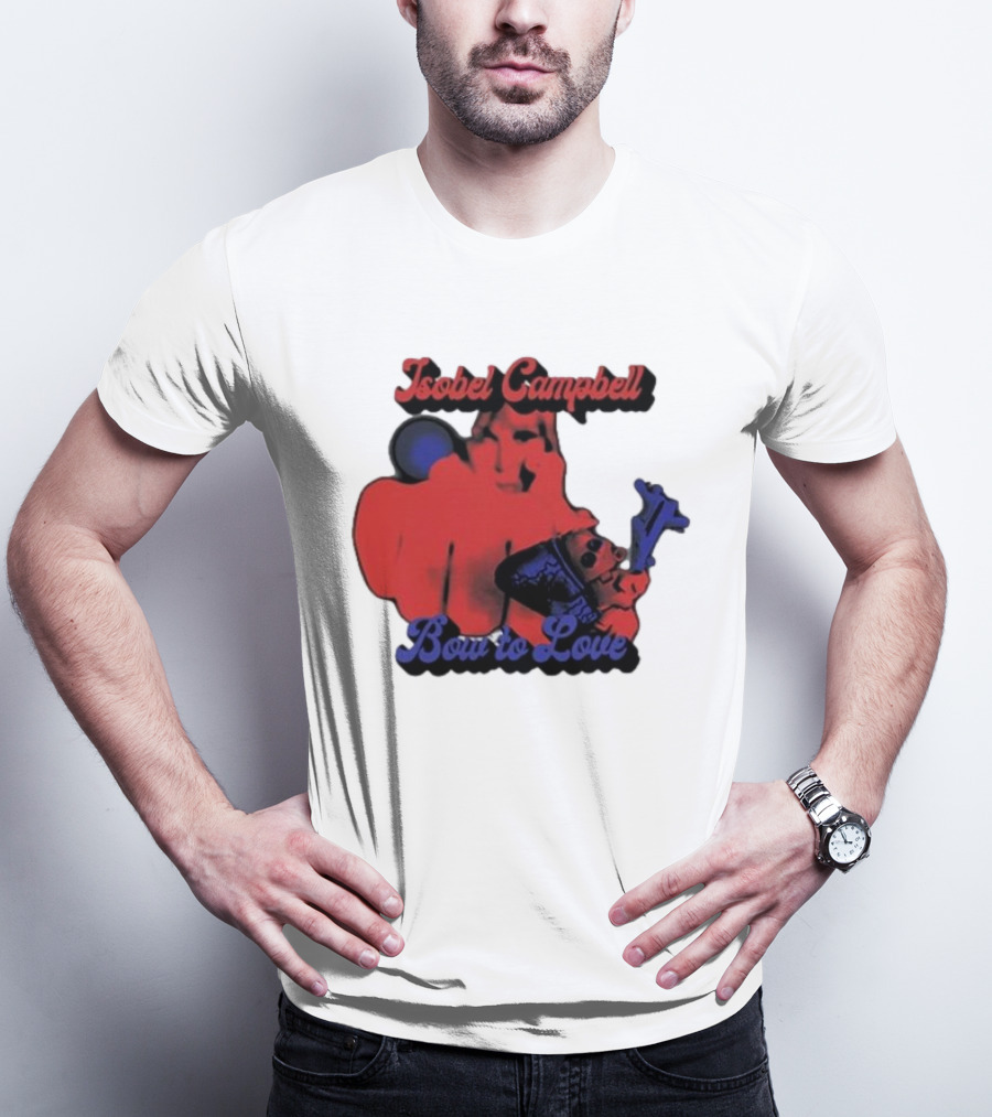 Isobel Campbell Bow To Love Retro Red And Blue T-Shirt