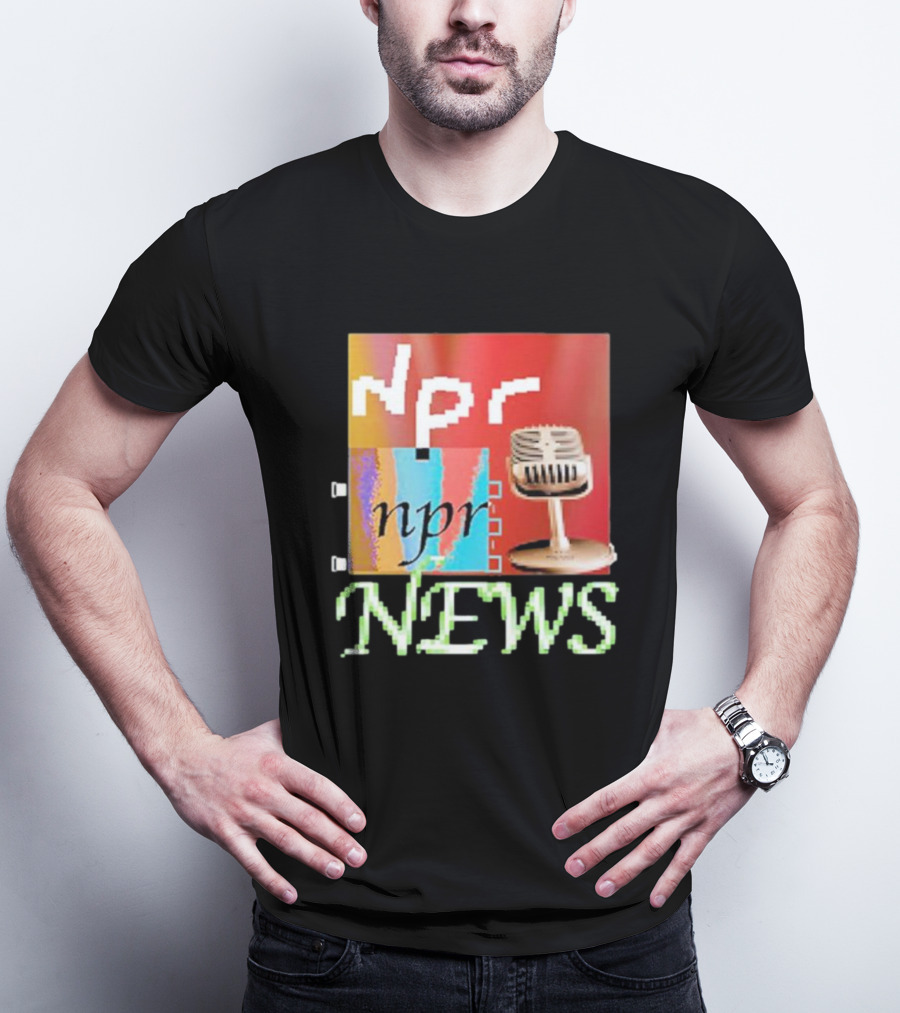 NPR News Vintage Microphone Graphic Jack Corbett TikTok T-Shirt
