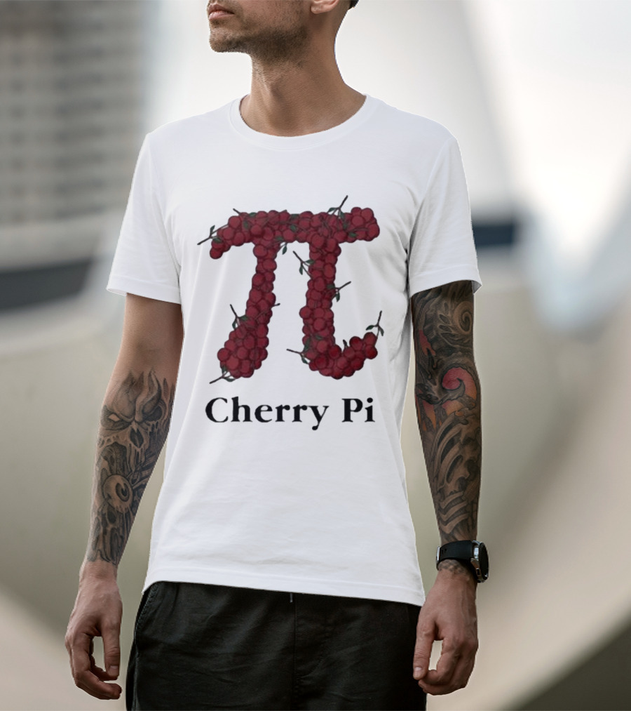 Cherry Pi Jon Hurwitz π Symbol Made Of Red Cherries T-Shirt