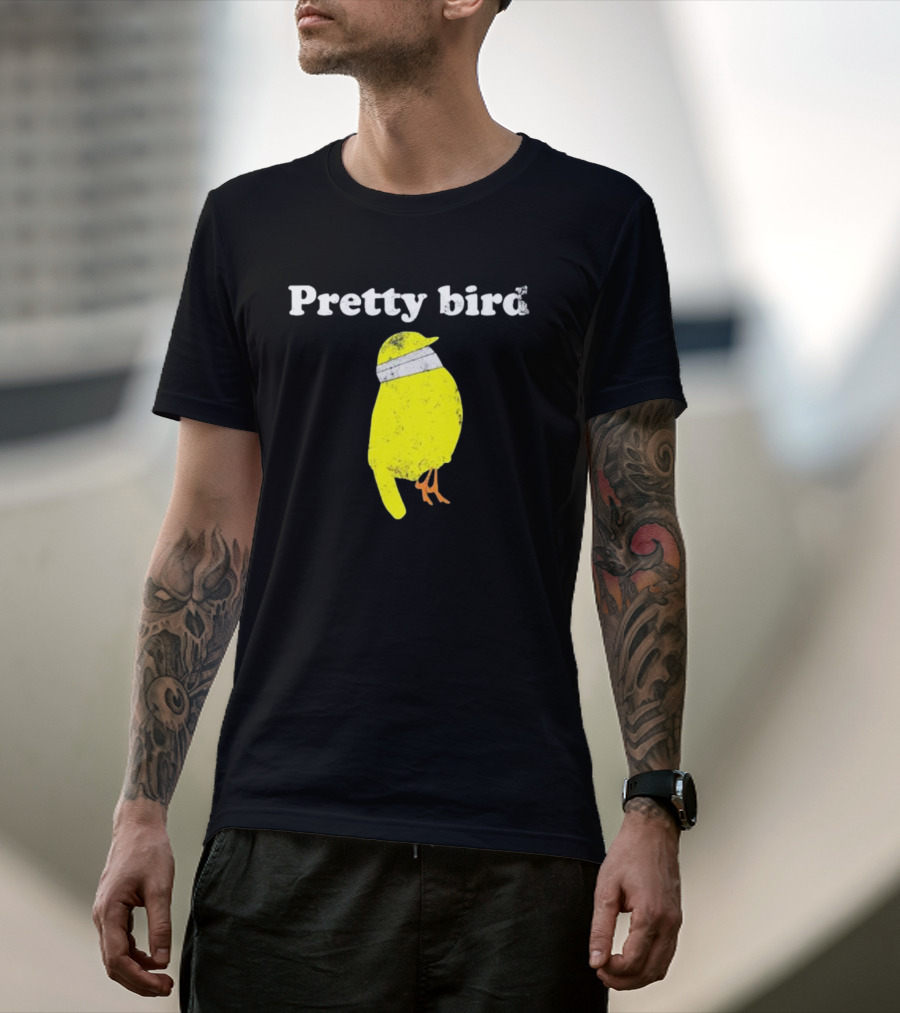 Pretty Bird Yellow Bandit Bird Retro Style Jonathan Swanson T-Shirt