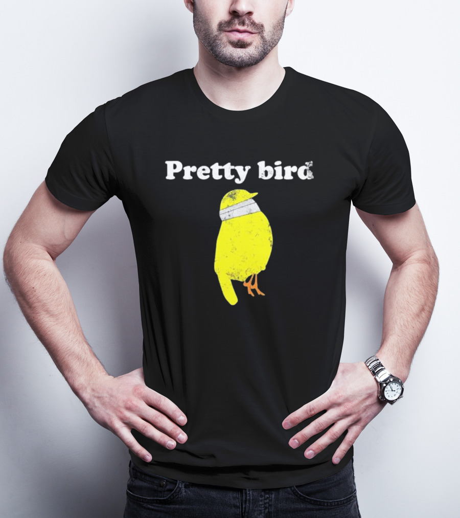 Pretty Bird Yellow Bandit Bird Retro Style Jonathan Swanson T-Shirt