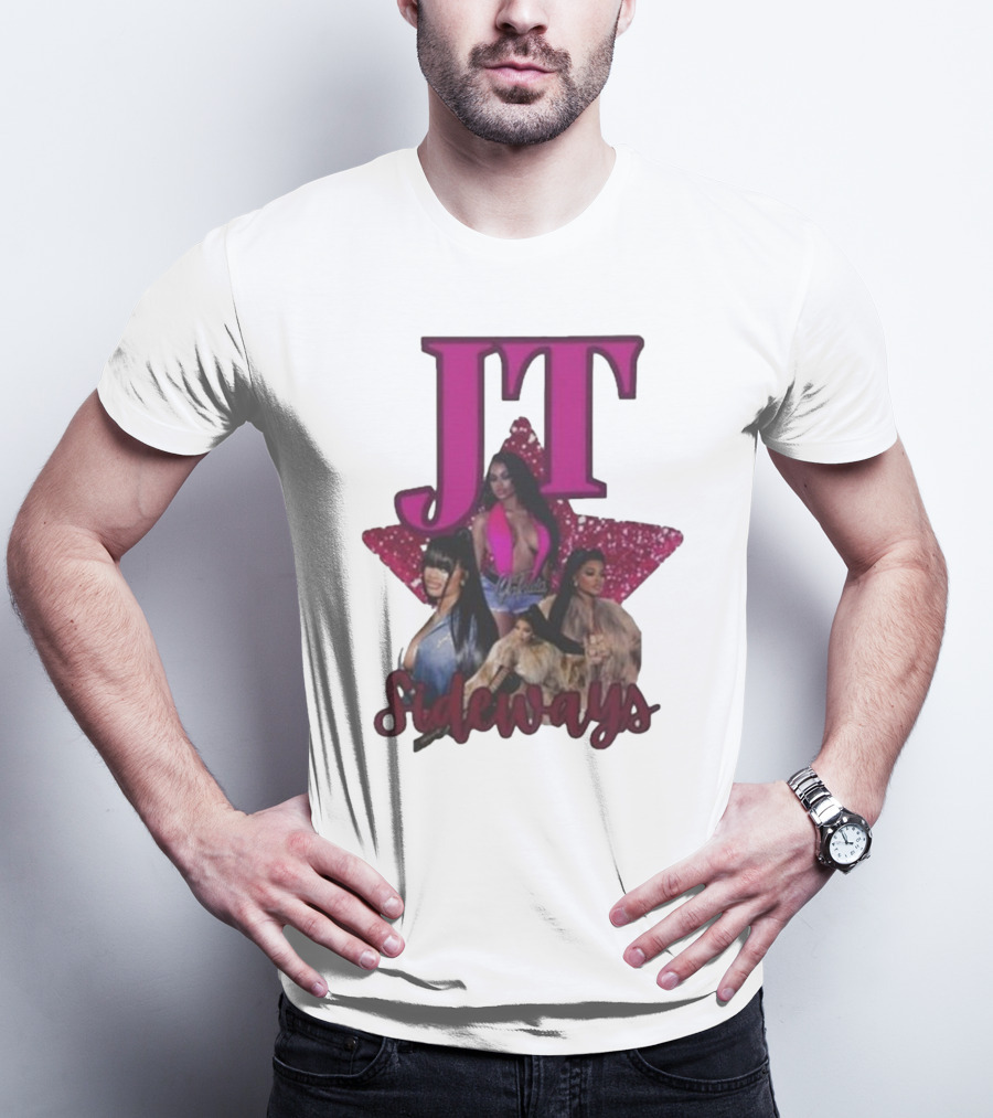 JT Sideways Star Pink Glamorous Portraits T-Shirt