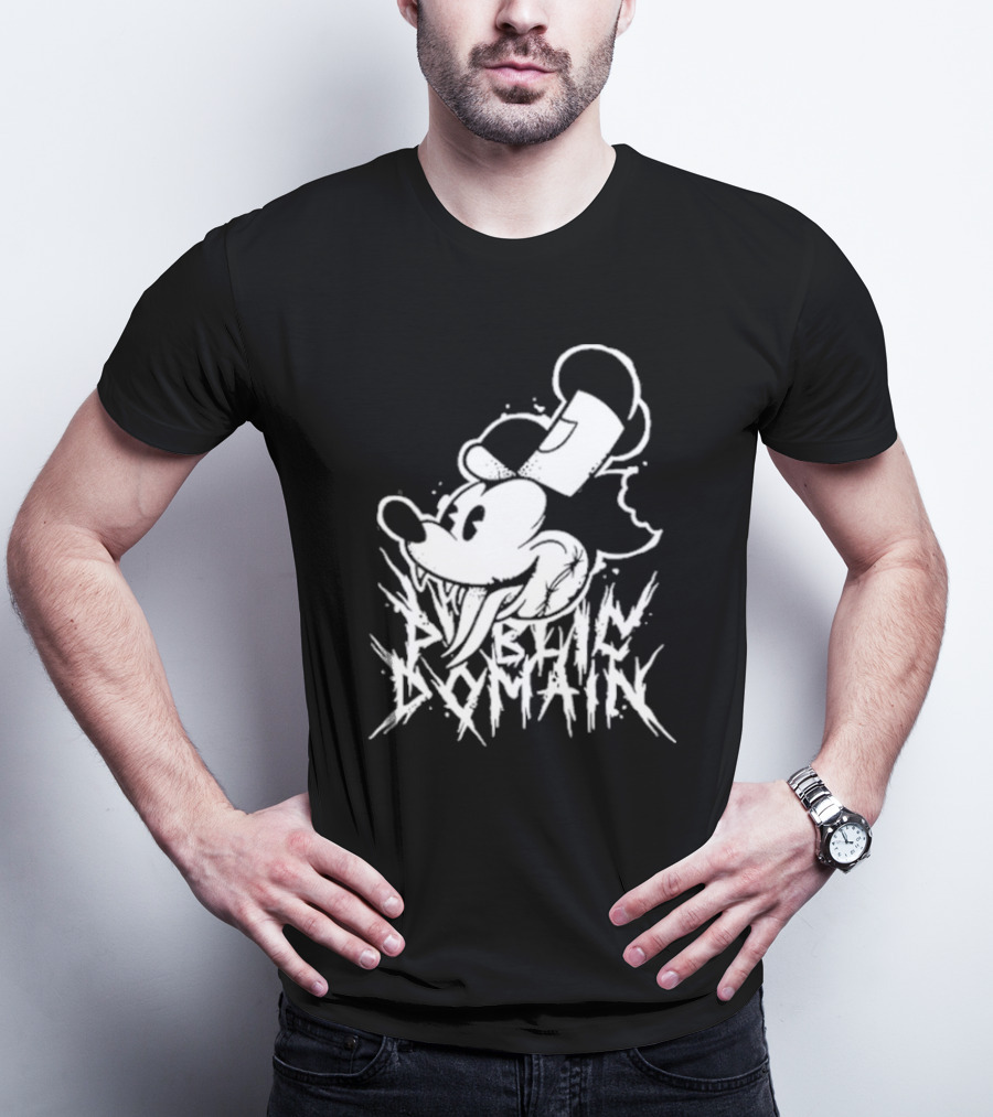 Junkyardla Mickey Mouse Public Domain Grim T-Shirt