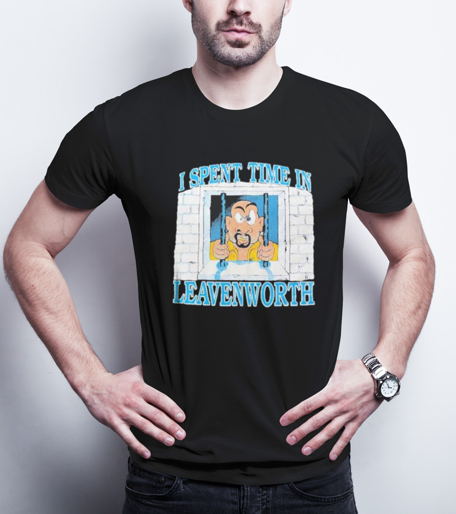 I Spent Time In Leavenworth Cartoon Prisoner Behind Bars T-Shirt