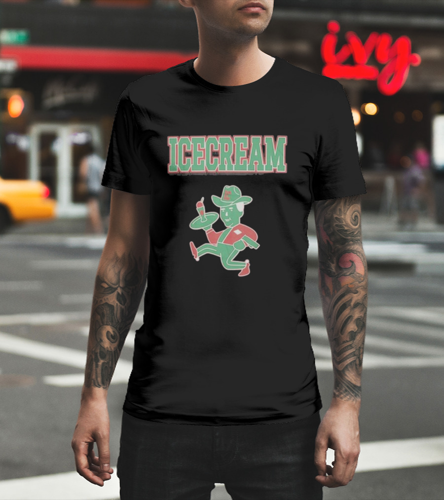 ICECREAM Retro Cowboy Dessert T-Shirt