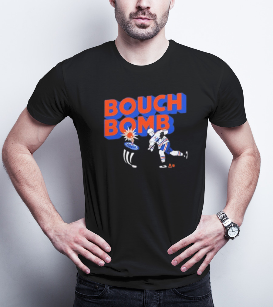 Bouch Bomb Ice District Evan Bouchard Edmonton Oilers T-Shirt