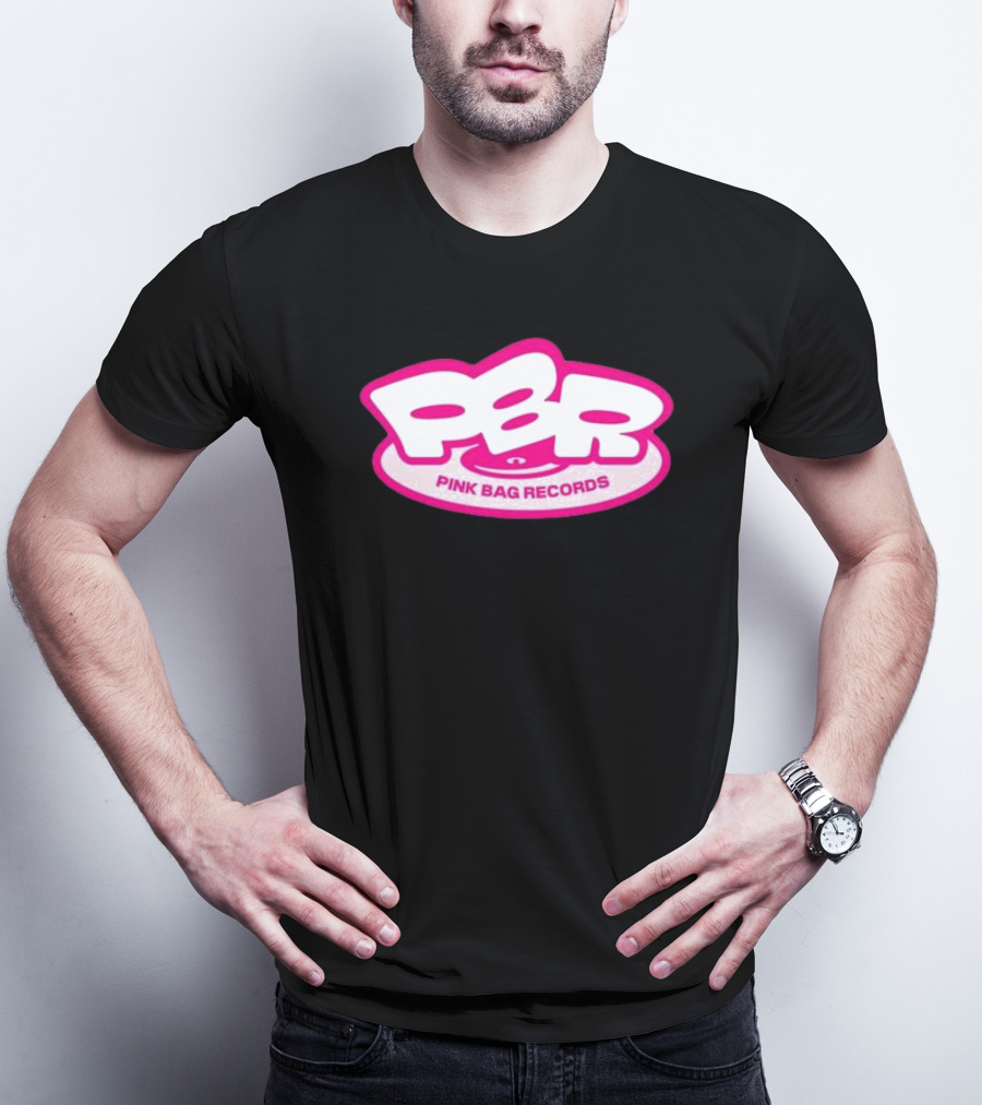PBR Pink Bag Records PBR Bubble Text T-Shirt