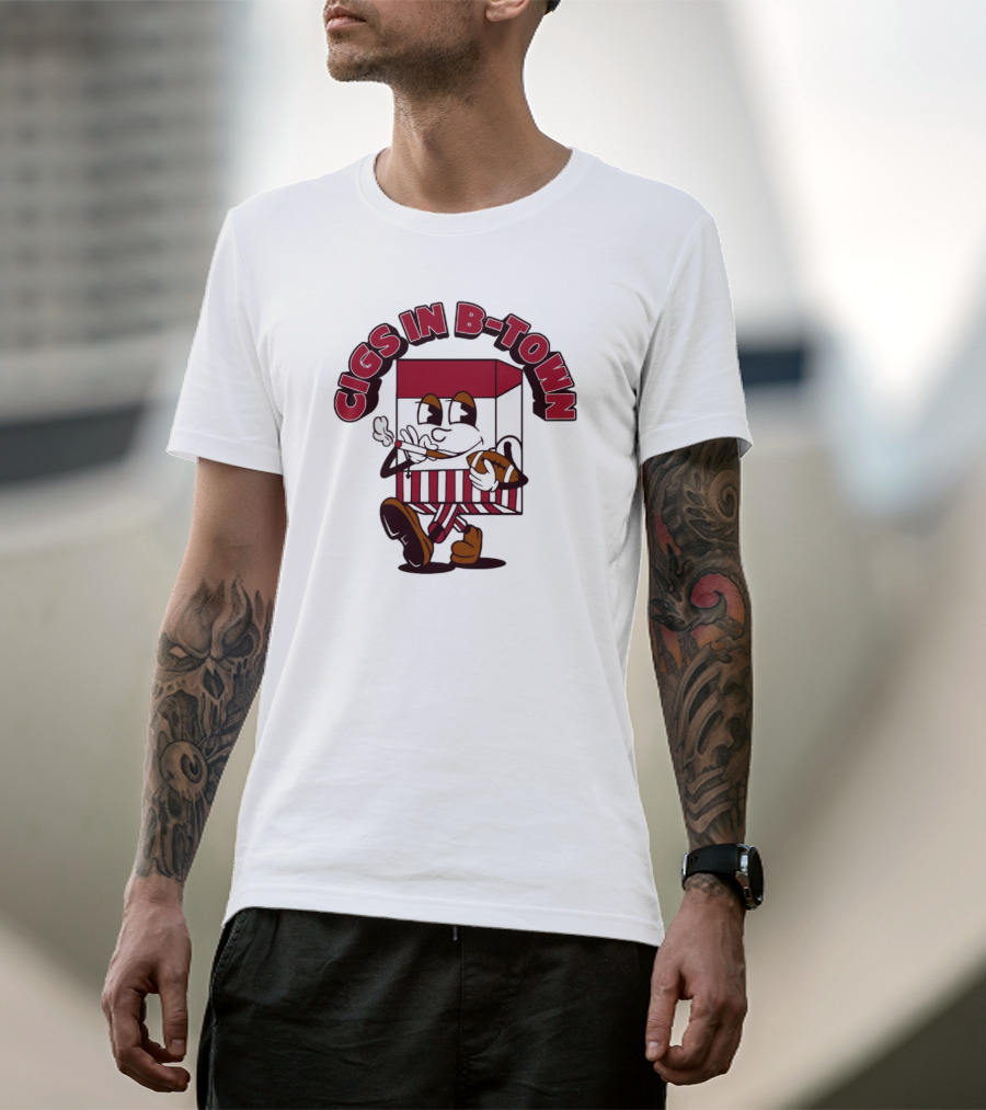Store Cigs In B-Town Cartoon Smoking Pack T-Shirt