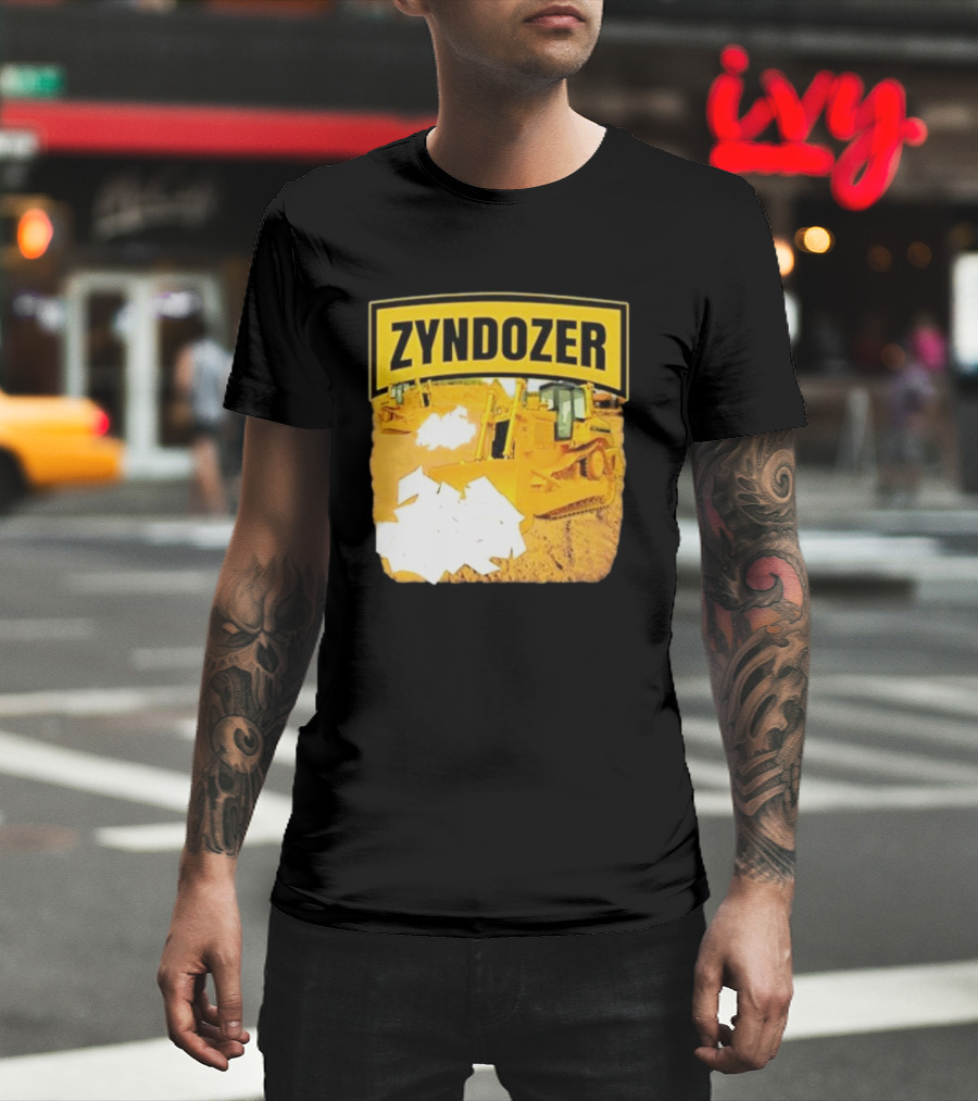 Zyndozer Funny Ahh Tees Bulldozer Image T-Shirt