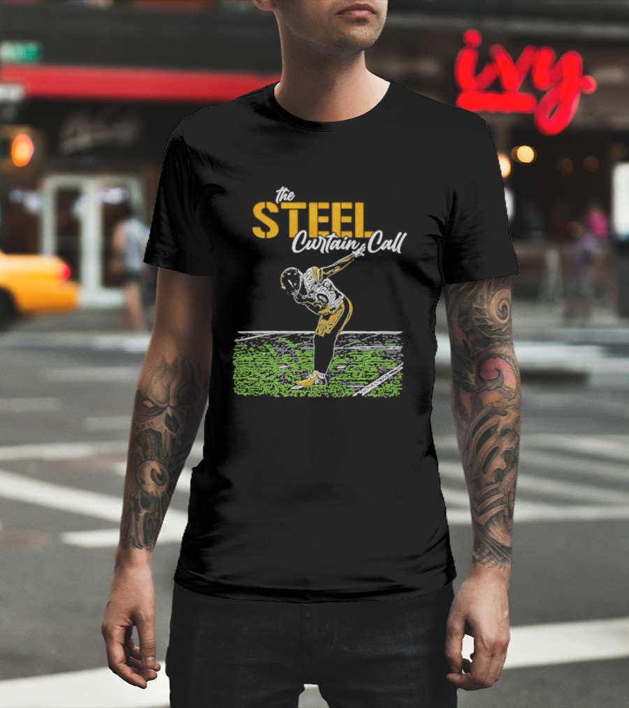 The Steel Curtain Call Take A Bow TJ Football T-Shirt