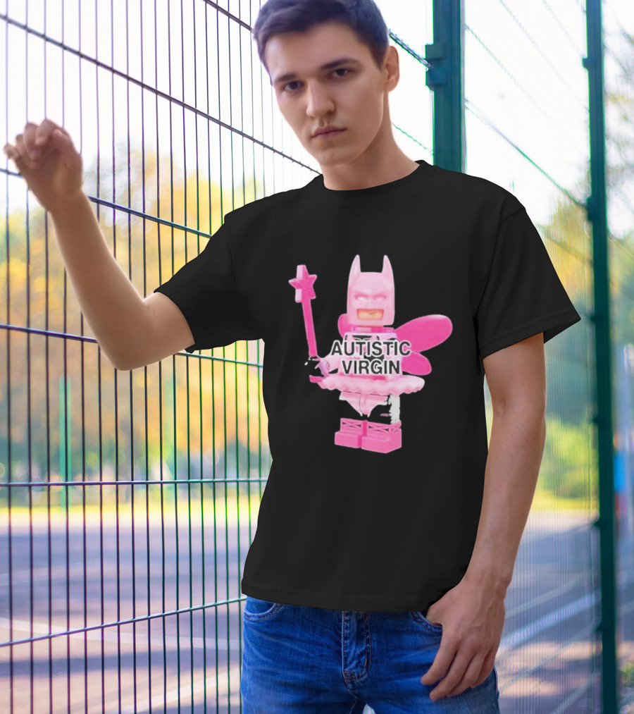 Autistic Virgin Pink Lego Fairy Batman T-Shirt