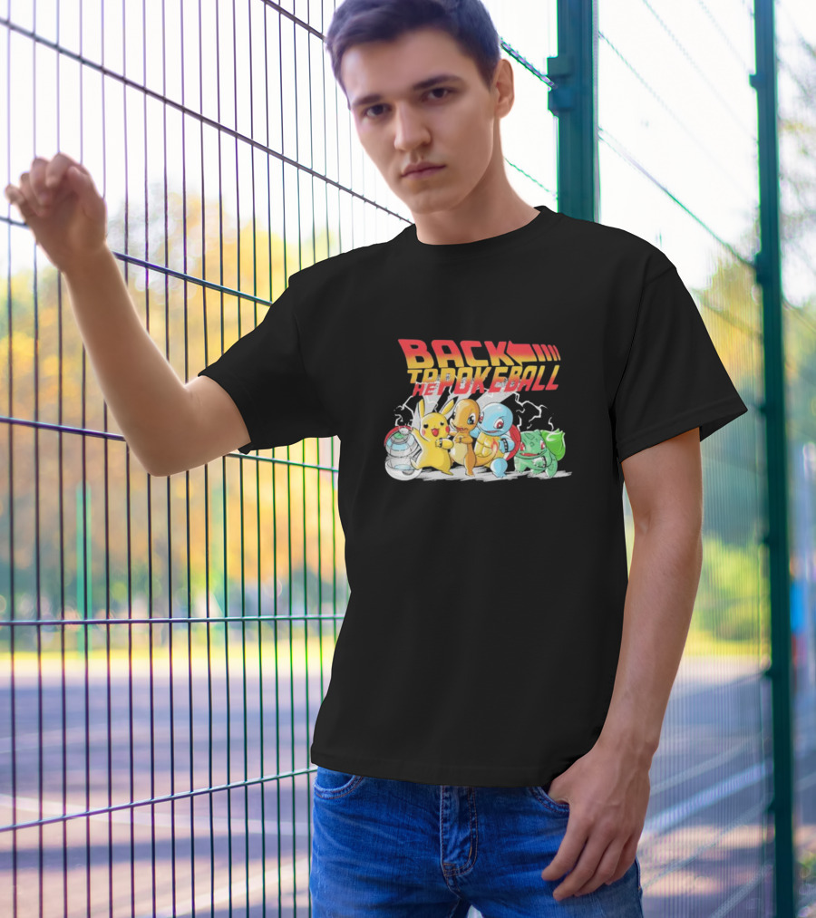 BACK TO THE POKEBALL PIKACHU CHARMANDER SQUIRTLE BULBASAUR T-Shirt