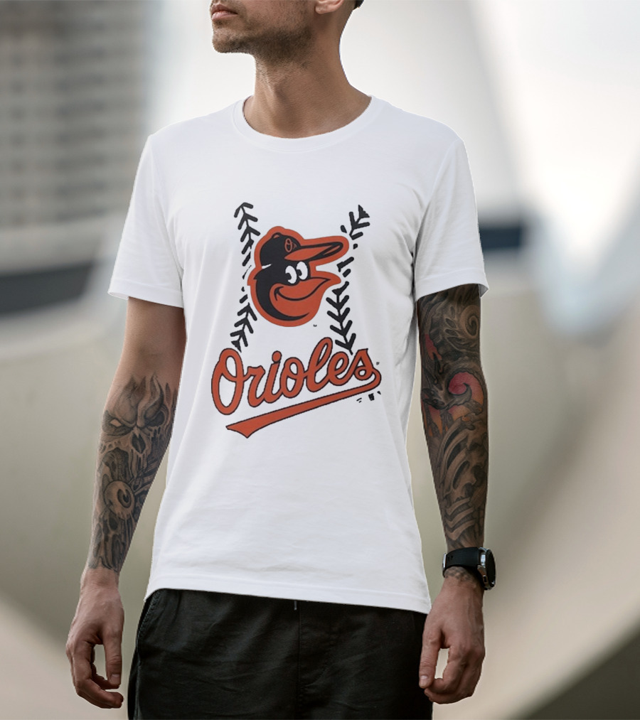 Baltimore Orioles Logo Personalized Name And Number Fastball T-Shirt