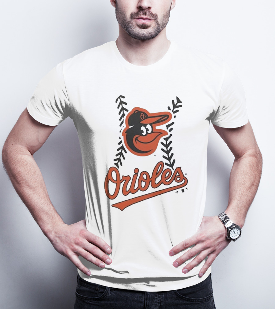Baltimore Orioles Logo Personalized Name And Number Fastball T-Shirt