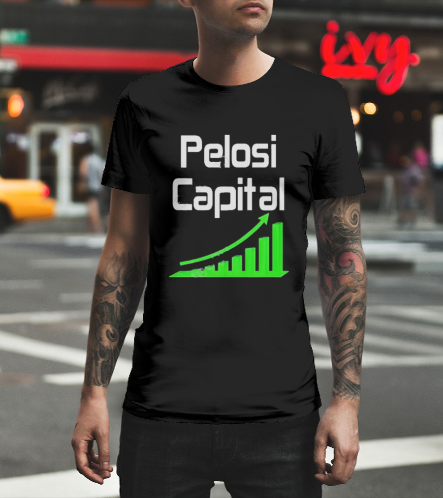 Liathetrader Pelosi Capital Green Arrow Graph T-Shirt