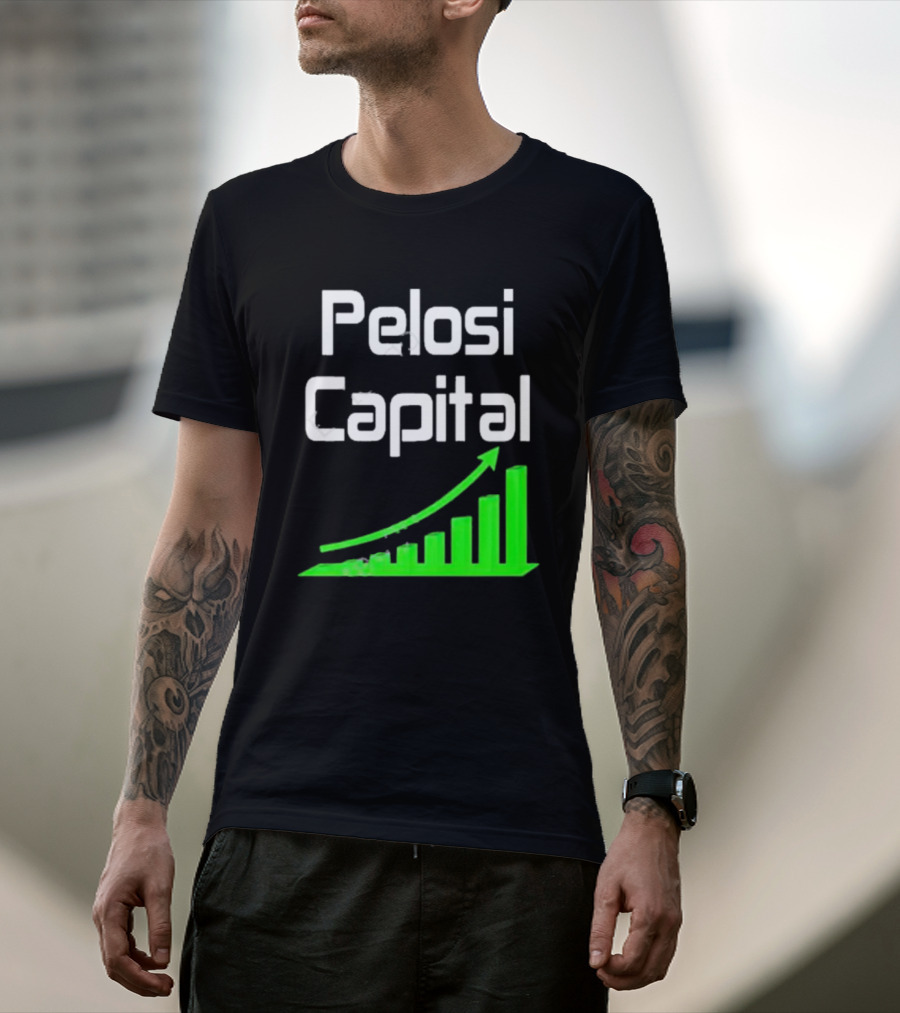Liathetrader Pelosi Capital Green Arrow Graph T-Shirt